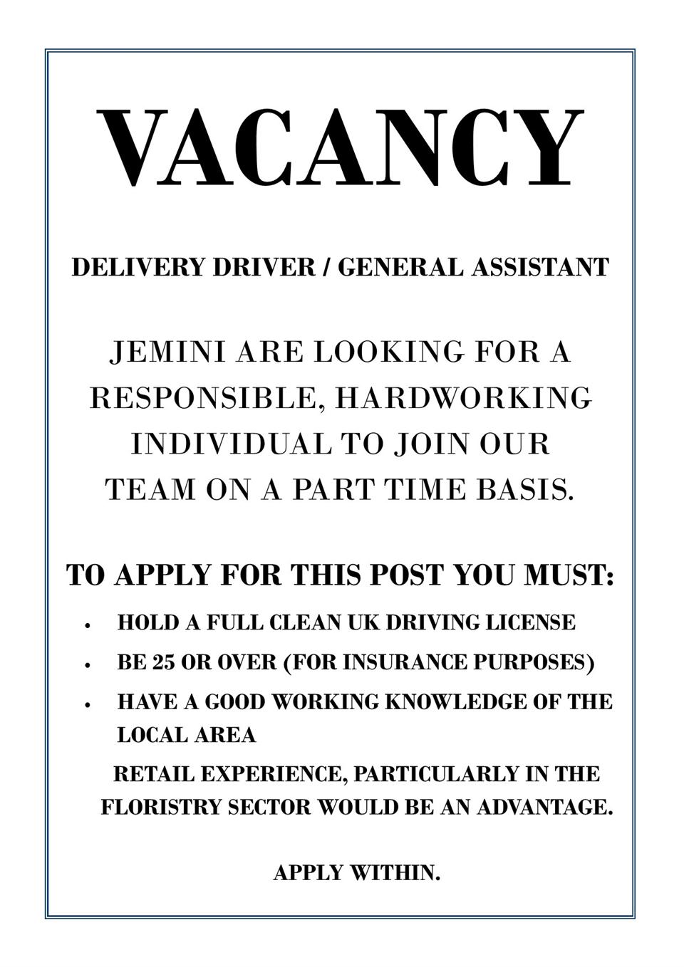 Job Vacancy